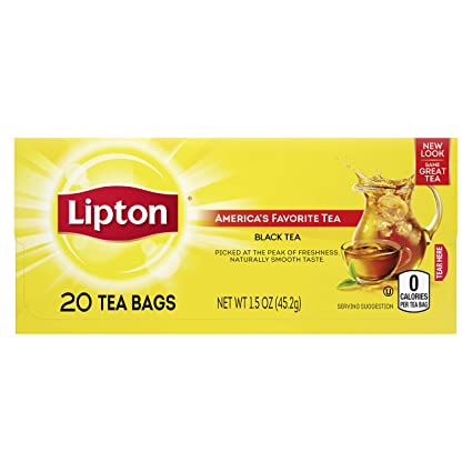 LIPTON TEA BAGS 20 count "Black Tea" – Volusia Coupon Queens